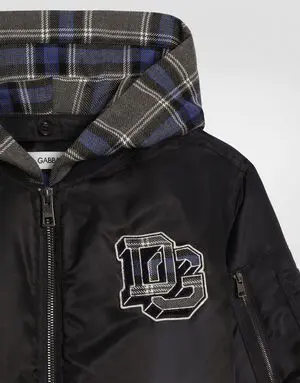 Dolce & Gabbana Twill Bomber Jacket With Logo