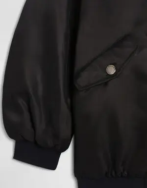 Dolce & Gabbana Twill Bomber Jacket With Logo