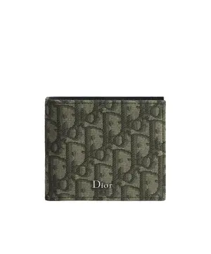 Dior Bifold Wallet - Khaki/black