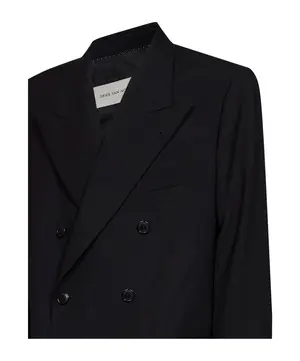 Dries Van Noten Wool Canvas Double-breasted Jacket