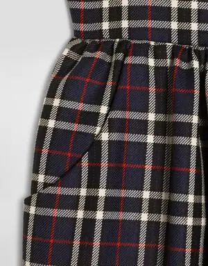 Dolce & Gabbana Virgin Wool Tartan Dress