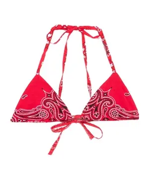 RE/DONE Paisley-print Top Red