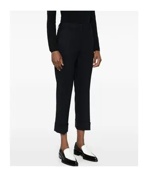 Incotex Cropped Trousers With Rolled-edge Detailing