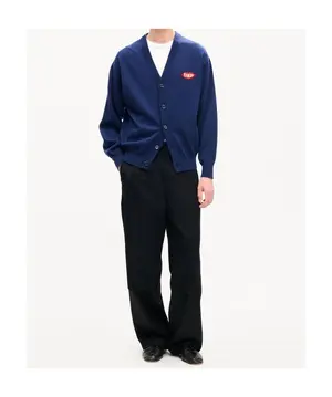 Kenzo Loves" Embroidered V-neck Cardigan In Wool Cotton