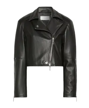 SPORTMAX Long-sleeved Leather Jacket