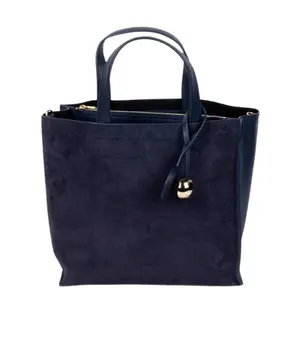 Furla Structured Suede Tote Bag - Black