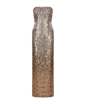 Jenny Packham Embellished Off-the-shoulder Maxi Dress
