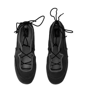 UGG Lace-up Flat - Black
