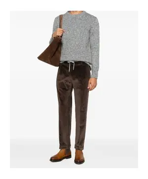 BARBA NAPOLI Drawstring Casual Pants