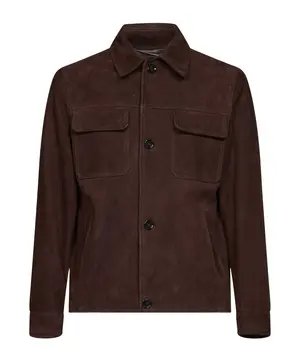LARDINI Long-sleeved Leather Jacket