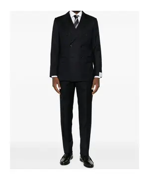 Caruso Norma Double-breasted Peak-lapel Suit