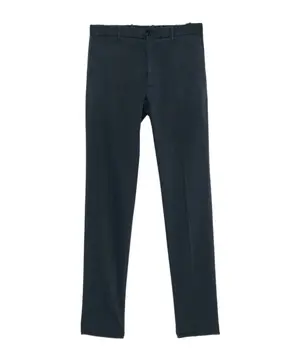Incotex Pressed-crease Straight-leg Trousers - Navy Blue