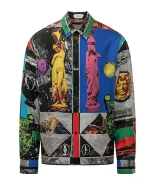 Versace Pattern-printed Twill Regular Shirt - Multi-color