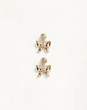 Valentino Garavani Flutterby Earrings In Metal And Swarovski Crystals