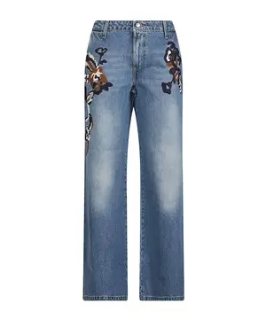 ERMANNO FIRENZE Embroidered Jeans - Denim