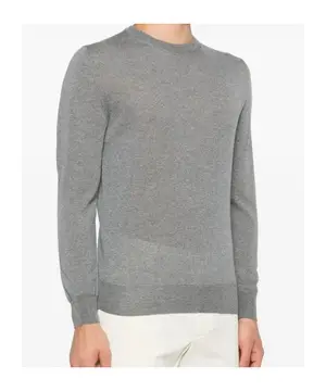 Canali Crew Neck Long Sleeve Knit Top