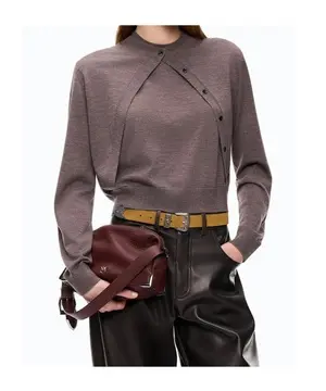 Pinko Asymmetric Button-fastening Sweater - Black