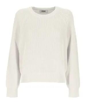 ECOALF Ribbed-knit Raglan-sleeve Sweater - Beige