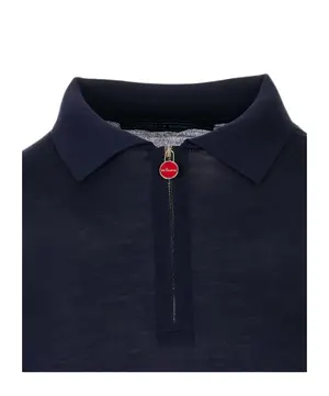 Kiton Long-sleeved Sweater With Half-zip Closure - Blu Navy