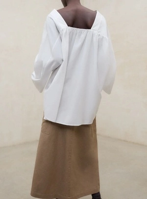 ECOALF V-neck Shirt With Side Slits