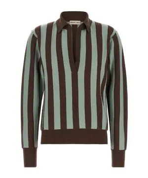 Alberto Biani Striped Knit Polo Shirt - Multicolor