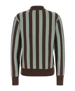 Alberto Biani Striped Knit Polo Shirt