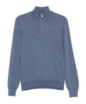 Tagliatore Quarter-zip Knit - Blue