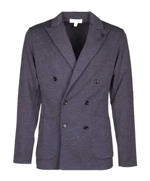 LARDINI Double-breasted Knitted Blazer
