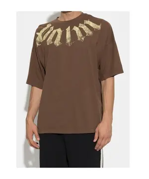 Palm Angels Big Neck Logo Loose Tee