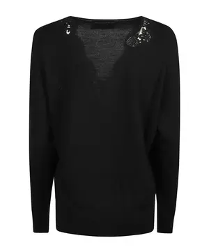 ERMANNO FIRENZE Long-sleeve V-neck Sweater
