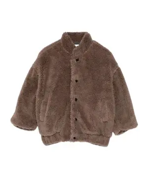 DOUUOD Teddy-texture Press-stud Jacket