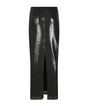 Patrizia Pepe Sequined Long Tulle Skirt - Green