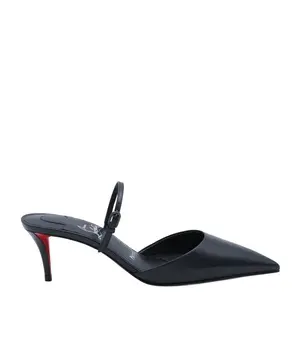 CHRISTIAN LOUBOUTIN Leather Pointed Toe Slingback Pumps - Black