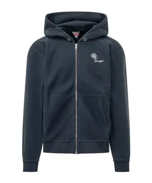 Kenzo Long-sleeved Hooded Sweatshirt - Black
