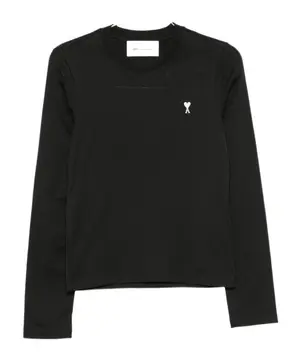AMI Paris De Coeur Long-sleeve T-shirt - Black