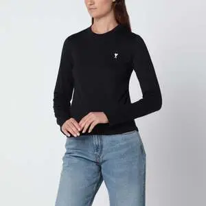 AMI Paris De Coeur Long-sleeve T-shirt - Black