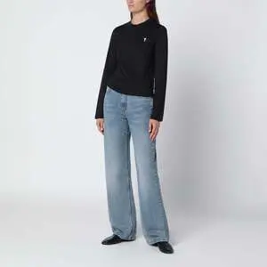 AMI Paris De Coeur Long-sleeve T-shirt - Black