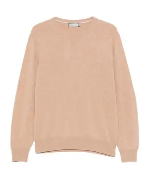 Canali Crew Neck Ribbed Trim Sweater
