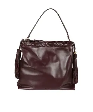 Etro Large Leather Kalispera Bag With Tassels
