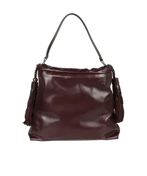 Etro Large Leather Kalispera Bag With Tassels