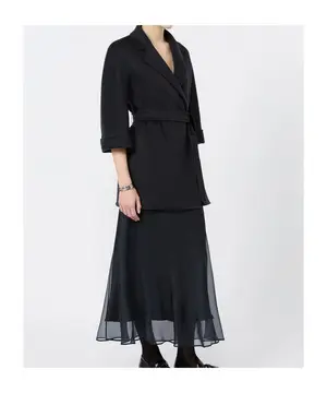 Max Mara Sheer Silk Top - Black