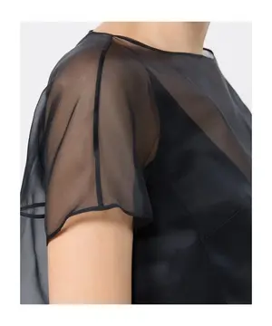 Max Mara Sheer Silk Top - Black