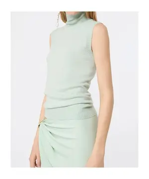 Sportmax Sleeveless Pure Wool Sweater - Light Green