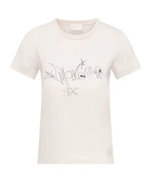 Moncler Printed Cotton Jersey T-shirt