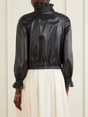 Chloé Shirred Leather Jacket