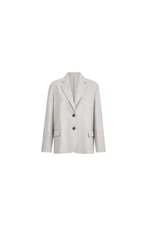 Brunello Cucinelli Wool Flannel Blazer With Monili