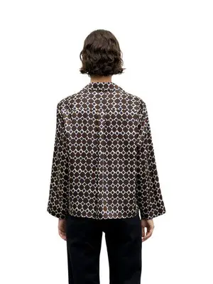 Gerard Darel Lorra Geometric Collared Top