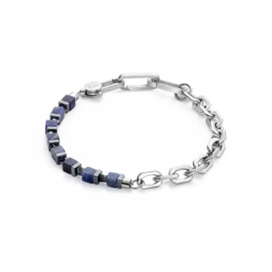 COEUR DE LION Precious Fusion Link Bracelet With Sodalite And Hematite - Silver