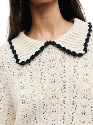 Gerard Darel Roca Long Sleeve Collared Jumper