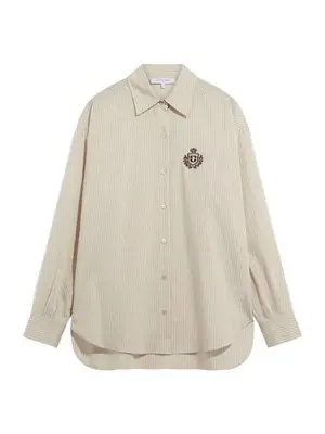 Gerard Darel Lys Striped Embroidered Detail Shirt